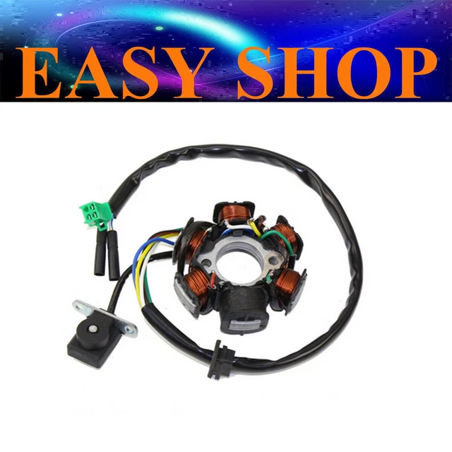 6 POLE COIL Ignition Flywheel Magneto Stator Rotor Honda GY6 125cc ...
