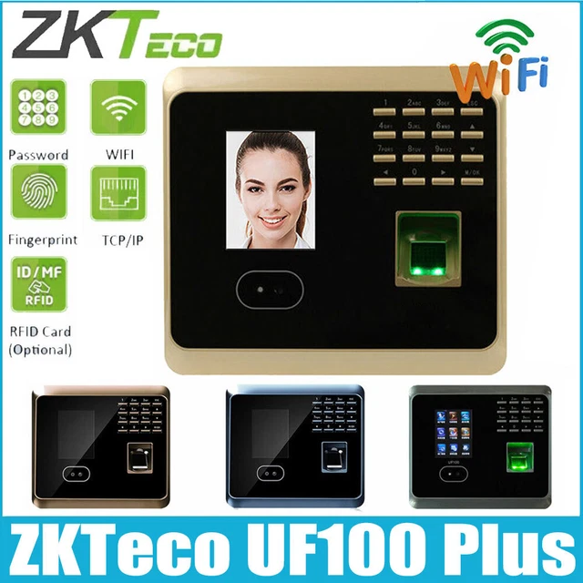 ZKTECO UF100 PLUS WiFi Fingerprint Time Attendance Machine Time Clock ...