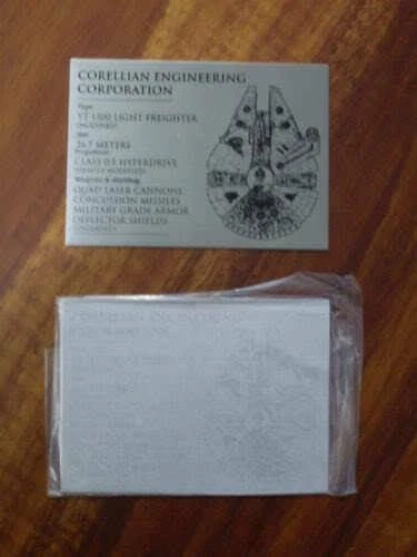 STAR WARS MASTER Replicas Millennium Falcon corrected plaque 100% ...