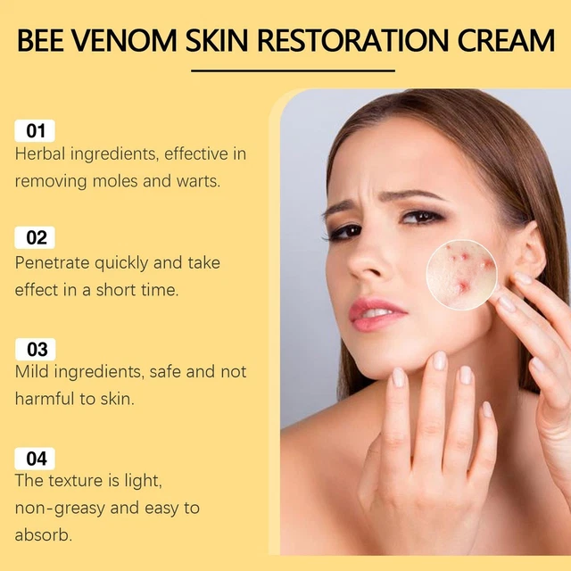 BEE VENOM SKIN Restoration Cream, Bee Venom Skin Treatment Cream ...