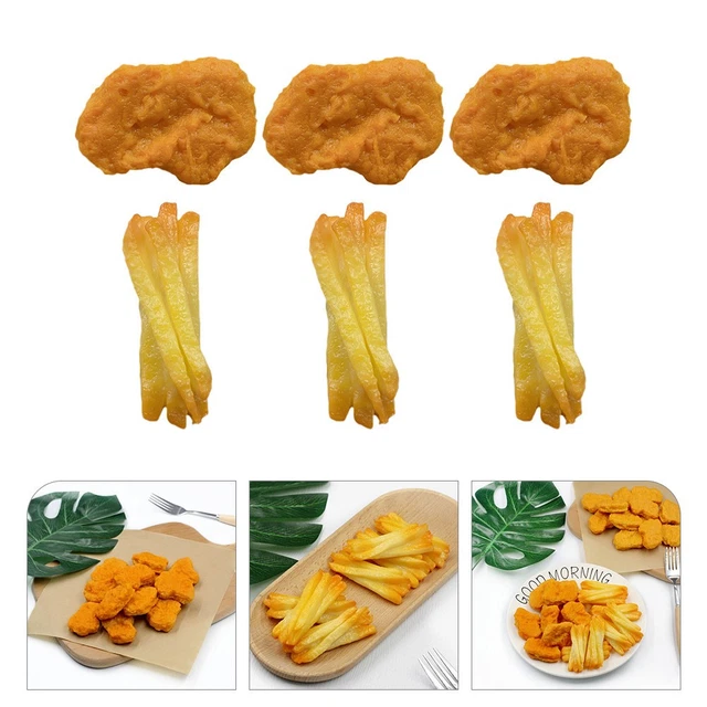 6PCS ARTIFICIAL FRIED Chicken Model Fake French Fries Artificial Food ...