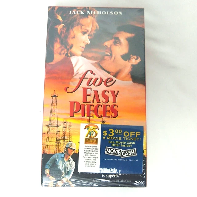 SEALED FIVE EASY Pieces (VHS, 1995) Jack Nicholson, Karen Black, Susan ...