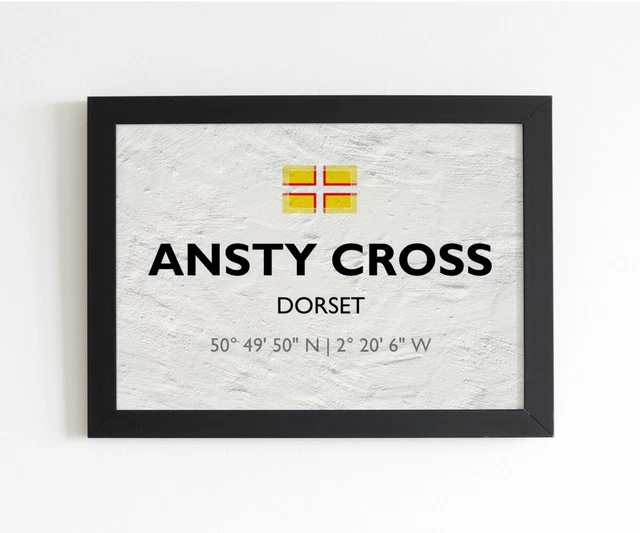 A4 PRINT - Ansty Cross, Dorset - Lat/Long ST7603 EUR 7,12 - PicClick IT