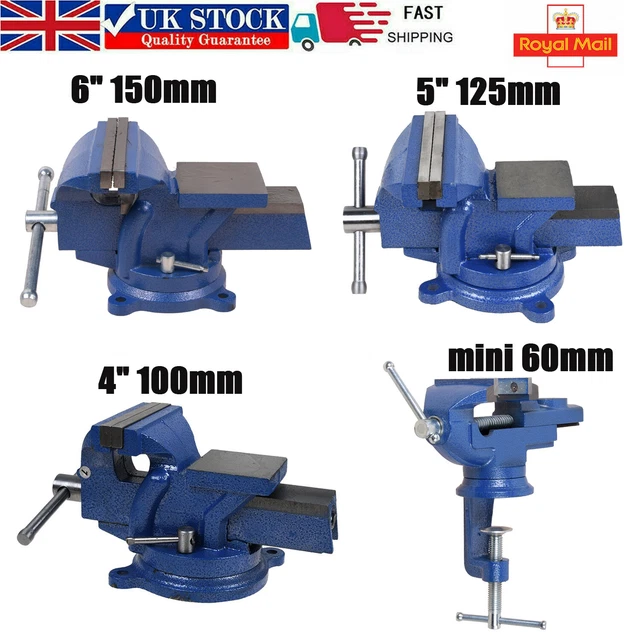 4&/5&/6& HEAVY DUTY Work Bench Vice Engineer Jaw Swivel Base Workshop ...