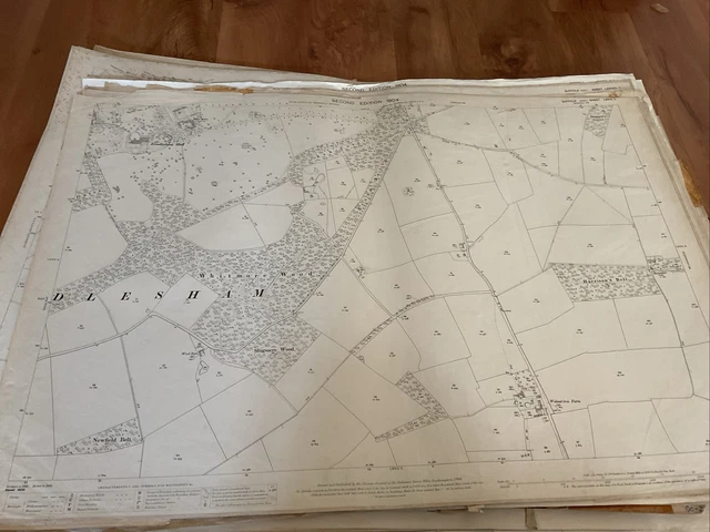 LARGE SCALE ANTIQUE Ordnance Map SUFFOLK - RENDLESHAM Area 1904 £14.00 ...