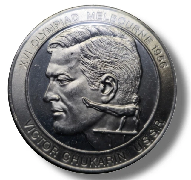 1956 MELBOURNE AUSTRALIA Olympic Games Medal Victor Chukarin XVI ...