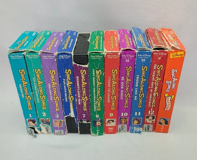 VHS VINTAGE DISNEY Sing Along Songs lotto di 11 testati EUR 19,01 ...