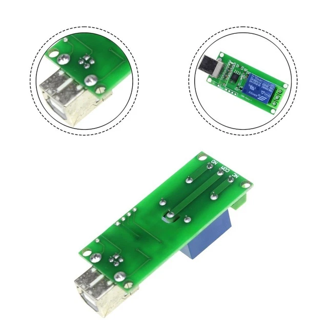 SMART HOME USB Relay Module 1 Channel 5V for PC Controlled Power Switch ...