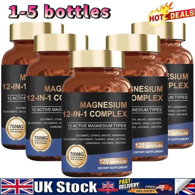 MAGNESIUM 12 IN 1 Complex - Magnesium Glycinate, Citrate, Malate, \L ...