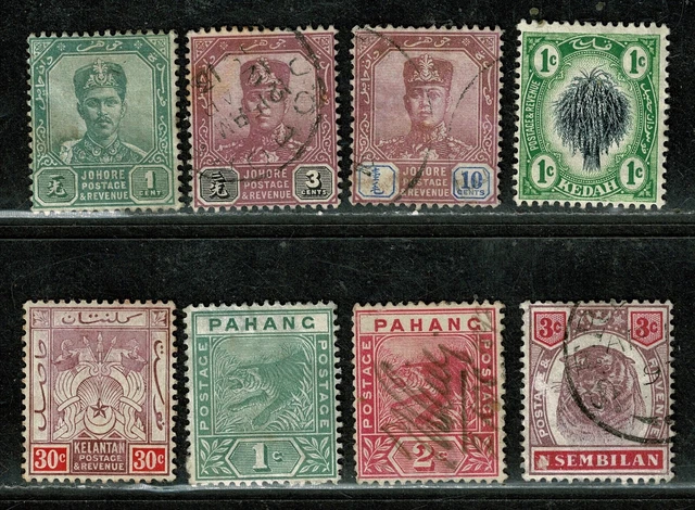 STATES OF MALAYSIA: British Protectorates: 5 Different States -1896/ ...