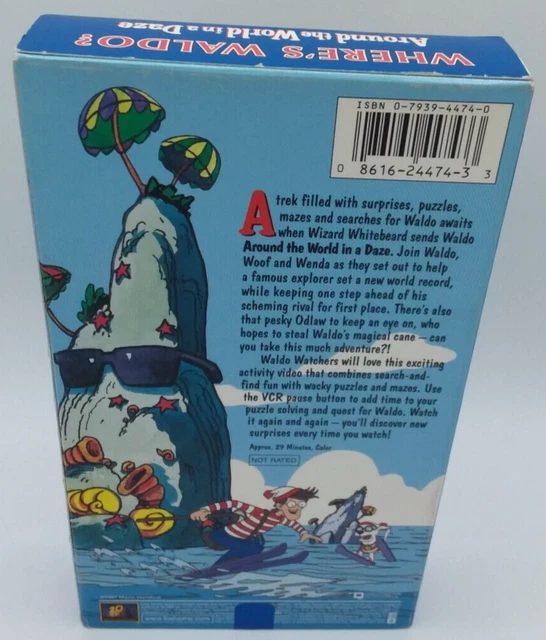 WHERE'S WALDO AROUND the World in a Daze VHS Fox Animated Kids Video ...