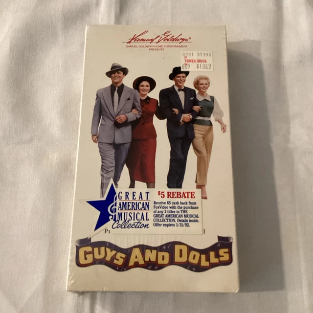 GUYS & DOLLS VHS Tape Frank Sinatra Marlon Brando Jean Simmons Vivian ...