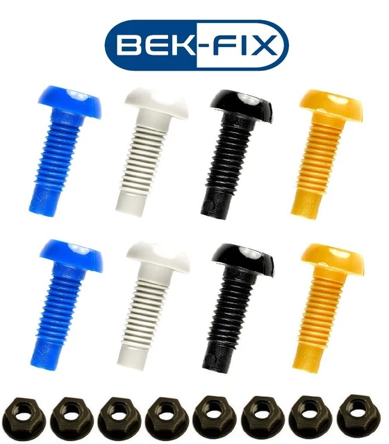 NUMBER PLATE PLASTIC Nuts & Bolts Screw Fixings and Fittings Nylon ...