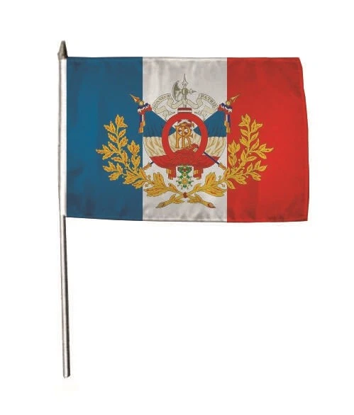 DRAPEAU BÂTON DRAPEAU France avec armoiries historiques 30 x 45 cm EUR ...