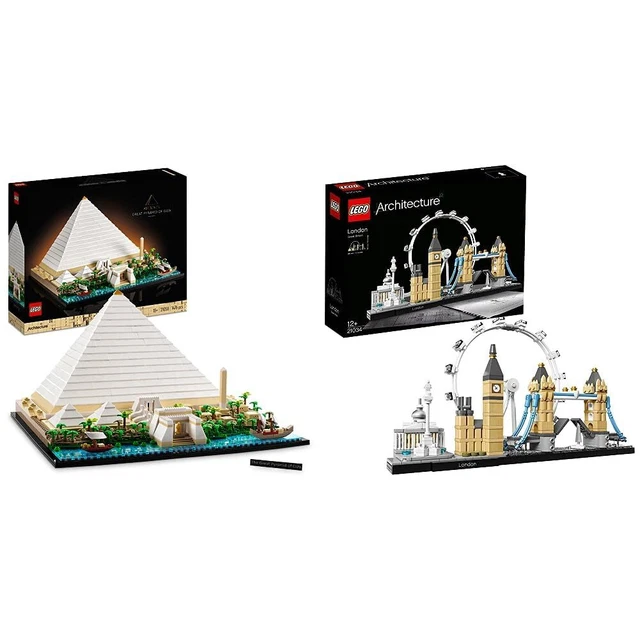 LEGO 21058 ARCHITECTURE Great Pyramid of Giza Set & 21034 Architecture ...