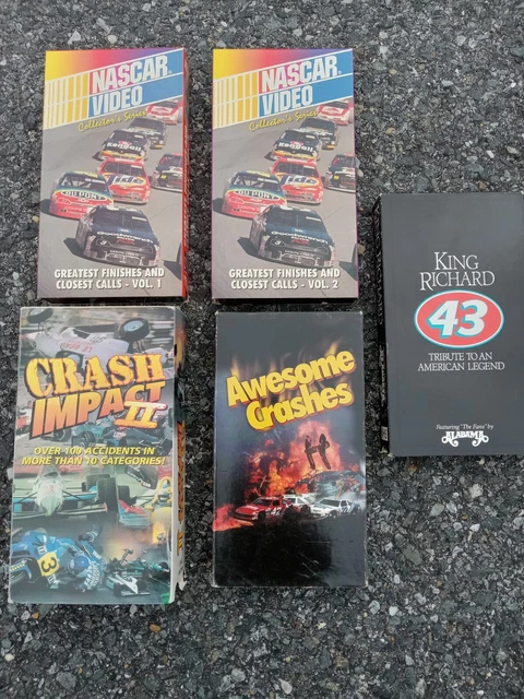 RACING NASCAR VHS Lot Richard Petty. Greatest finishes. Awesome crashes ...