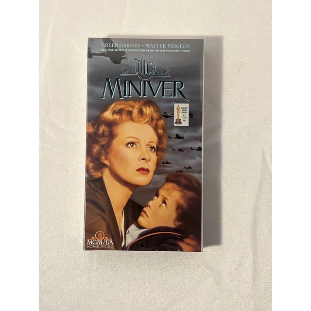 MRS. MINIVER VHS Tape Greer Garson Walter Pidgeon MGM Classic War Movie ...