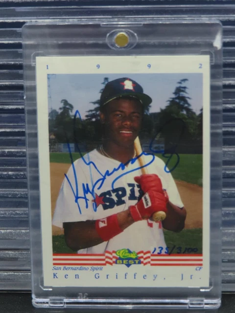 1992 CLASSIC BEST Minor League Ken Griffey Jr. Auto Autograph #135/3100 ...