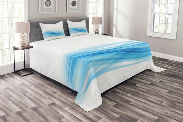 BLU COPRILETTO SMOOTH ondulate linee di flusso di flusso EUR 95,99 ...