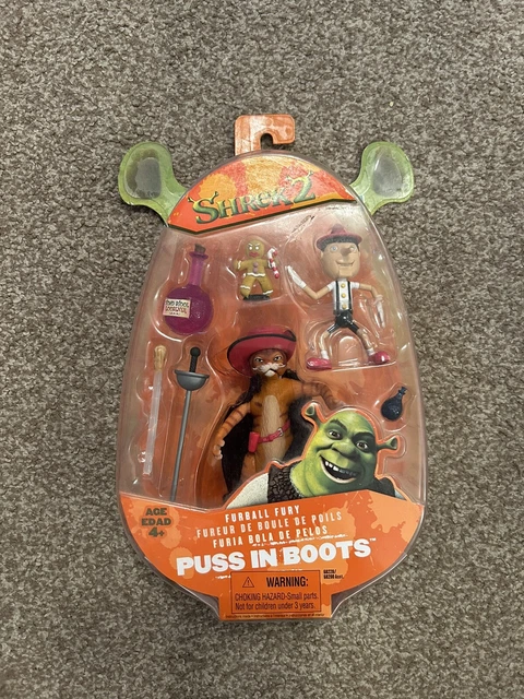 HASBRO NEW SHREK 2 Puss in Boots Furball Fury Pinocchio Figure Set 2004 ...