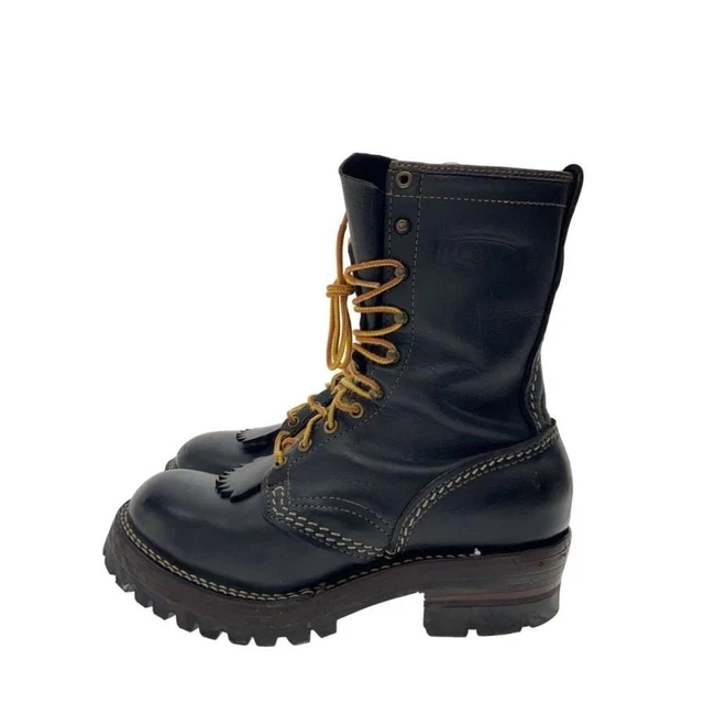 WESCO JOBMASTER LACE-UP Boots Black Leather US 8 Work Boot Leather ...