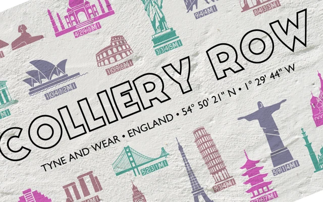 A4 PRINT - Colliery Row, Tyne and Wear, England - World Landmarks EUR 7 ...