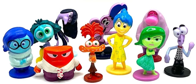 INSIDE OUT 2 Figure Play Set DISNEY PIXAR PVC TOY Joy ANXIETY Fear ...