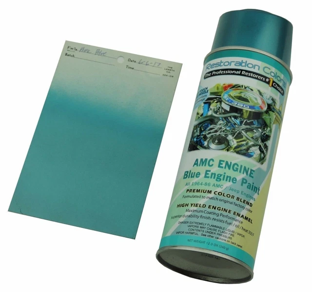AMC AMX JAVELIN Rebel Gremlin High Temp Engine Blue Metallic Spray ...