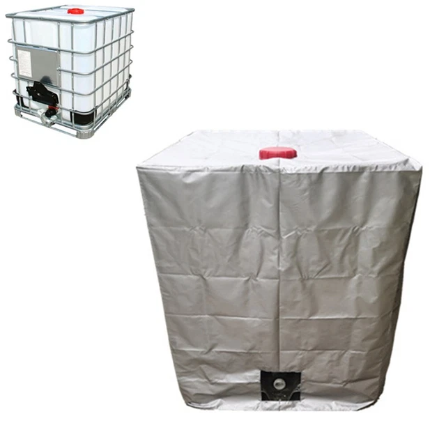 IBC CONTAINER COVER 1000L tank cover tarpaulin water tank privacy black ...