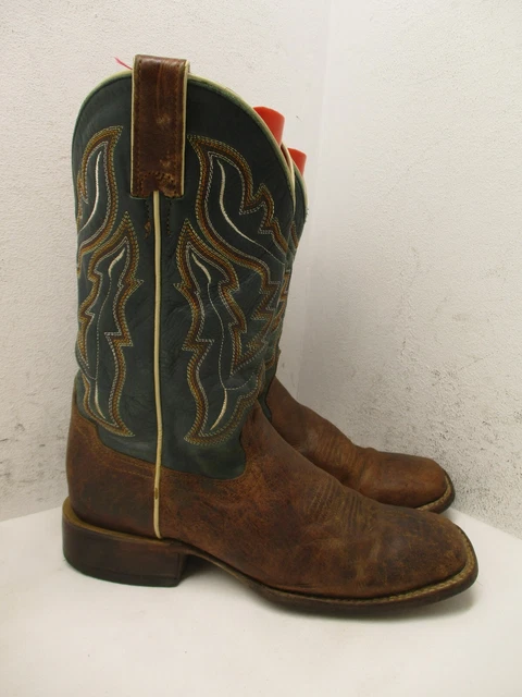 CODY JAMES BROWN Leather Western Square Toe Cowboy Boots Mens Sz 7 D ...