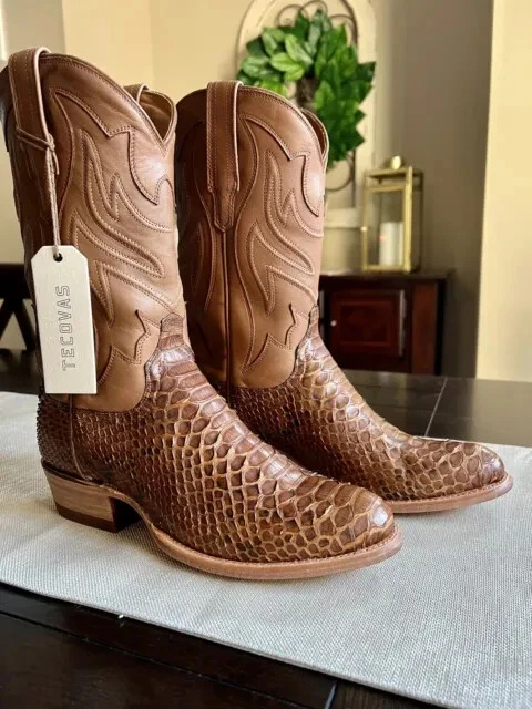 NEW LIMITED EDITION Tecovas The Brady II Python Snakeskin Cowboy Boots ...