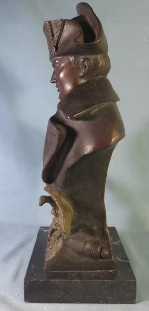 RARE ANCIEN GRAND BEAU BUSTE STATUE NAPOLÉON Ier MÉTAL SIGNÉ BARYE FILS ...
