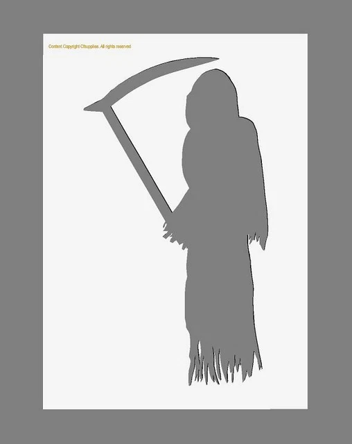 Mylar Stencil Grim Reaper 125 190 Micron A3 A4 A5 Sizes Celtic