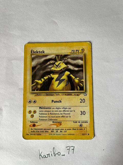 CARTE POKÉMON ELEKTEK 33/111 EDITION 1 ED1 Neo Genesis VF FR EUR 1,00 ...
