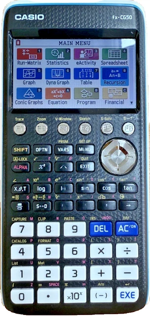 CASIO FX-CG50 3D Graphic Calculator Black/White £77.00 - PicClick UK