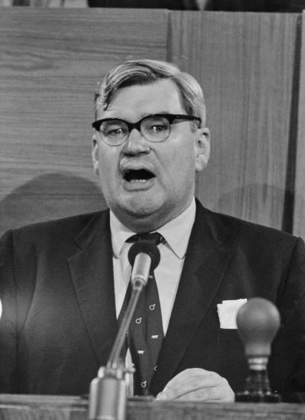 BRITISH POLITICIAN DESMOND Donnelly addresses the Labour Party 1960s ...