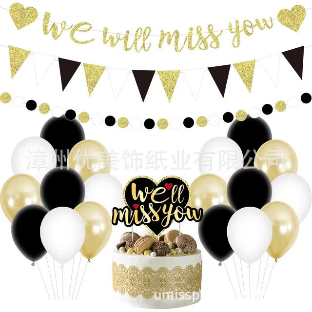 RETIRE FAREWELL PARTY Package Banner Balloon Cake/cupcake Topper ...