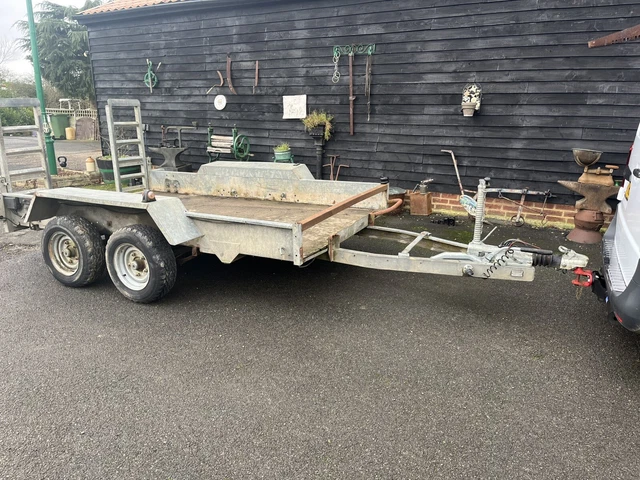 INDESPENSION 3500KG PLANT Mini Digger Trailer Twin Wheel Loading Ramps ...