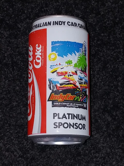 1995 COKE SOFT drink Can Australian Indy Car Grand Prix Coca Cola ...