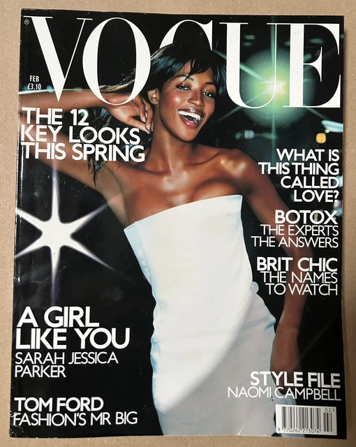 VOGUE UK: FEBRUARY 2001 - NAOMI Campbell 25th Birthday gift £38.87 ...