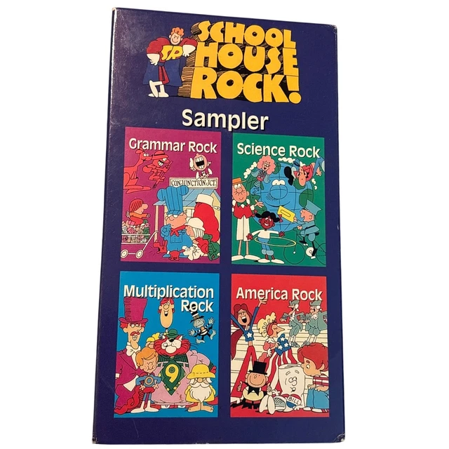 SCHOOL HOUSE ROCK VHS Sampler abc video grammar science multiplication ...