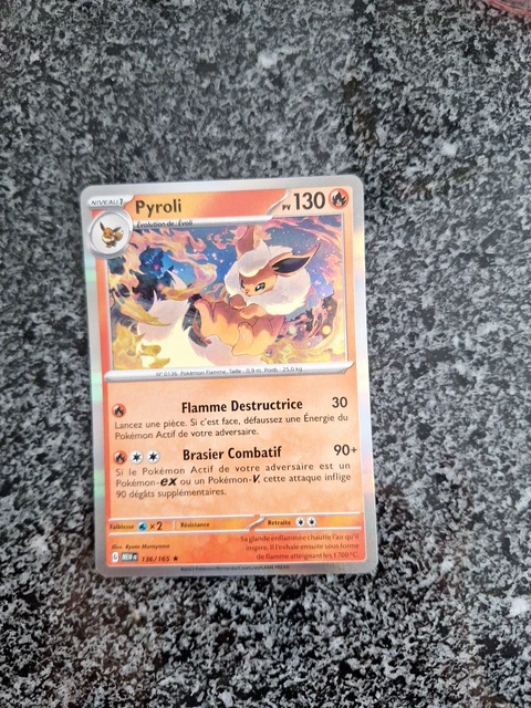 CARTE POKEMON PYROLI 136/165 HOLO EV3.5 Ecarlate et Violet MEW 151 FR ...
