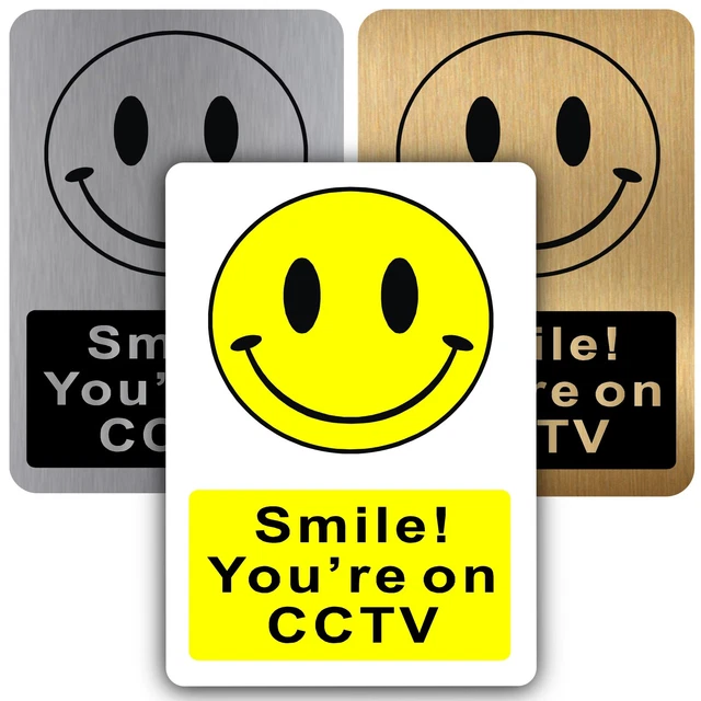 METAL SMILE YOU'RE On CCTV Sign Door Aluminium Notice Camera Home Shop ...