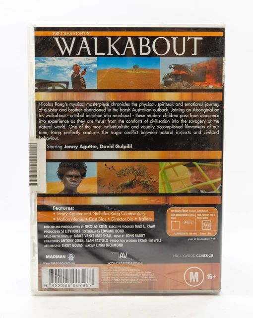 WALKABOUT DVD 1971 David Gulpilil Jenny Agutter Australian Region 0 New ...