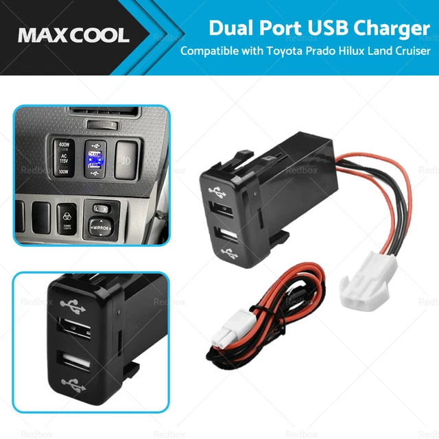 SUITABLE FOR TOYOTA Hilux Prado Land Cruiser Dual USB Socket Audio ...