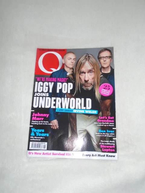 Q MAGAZINE. ISSUE 388. August 2018. Iggy Pop and Underworld cover. £0. ...