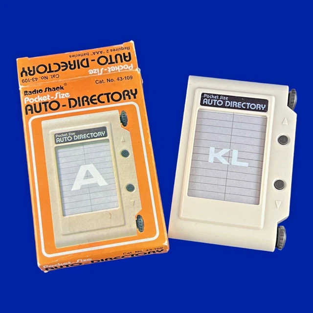 VINTAGE RADIO SHACK Pocket Size AUTO DIRECTORY Battery Powered Unused ...