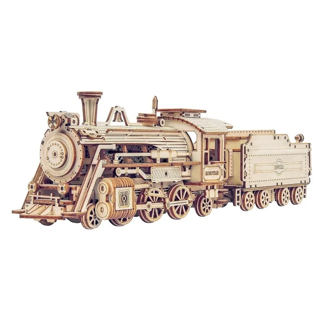 STEAM EXPRESS TRAIN 3D Wooden Puzzle Mechanical Model Kits Brain Teaser Puzzles £18.01 - PicClick UK