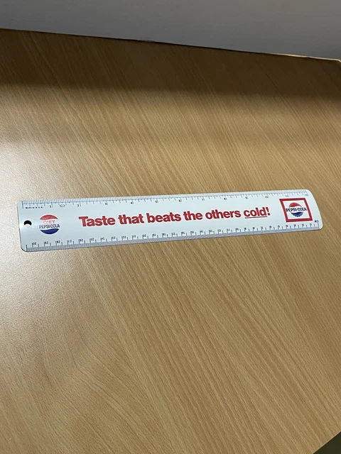 VINTAGE DIET PEPSI Cola Ruler Taste That Beats the Others Cold! $8.00 ...