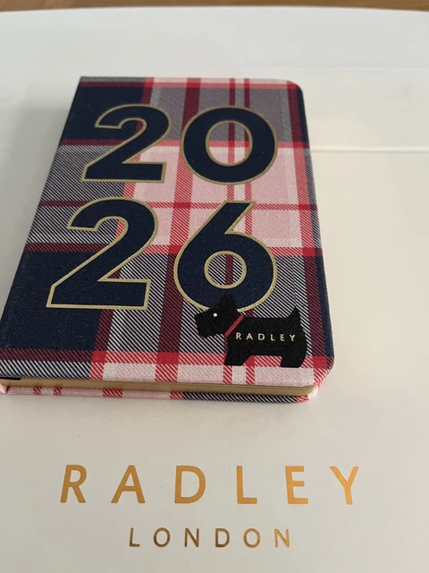 RADLEY HERITAGE RADLEY 2026 A6 Diary Prairie Pink/Blue Check BNWT Ltd ...